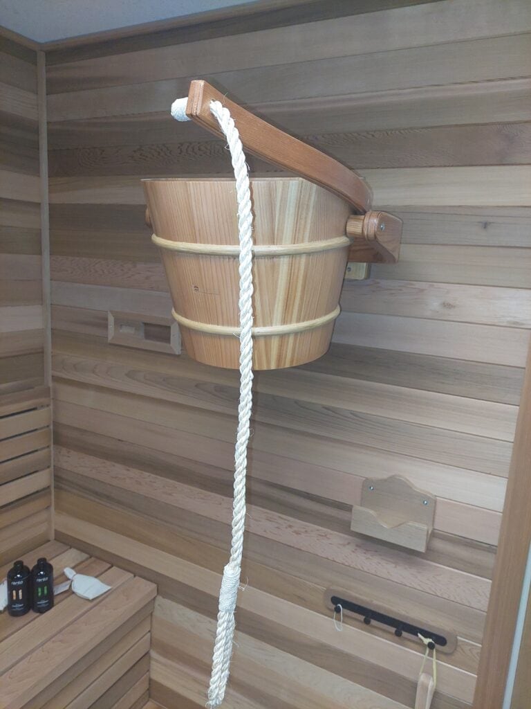 Wall Mounted Sauna Bucket Shower - Home Sauna Kits